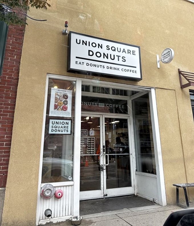 Union Square Donuts' minimalist storefront hides maximum flavor &ndash; like finding a Michelin star restaurant in a phone booth.