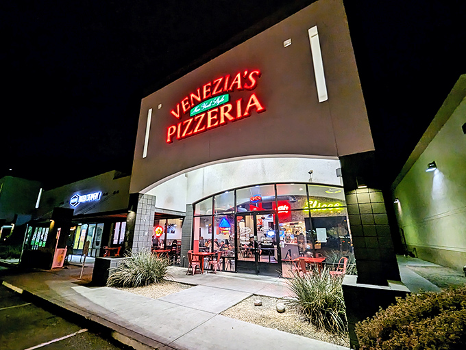 Modern storefront, timeless New York flavors - Gilbert's slice of the Big Apple.