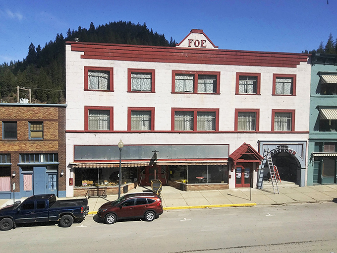 Wallace's historic FOE building stands proud like a monument to Idaho's colorful past, when silver ruled these mountains.