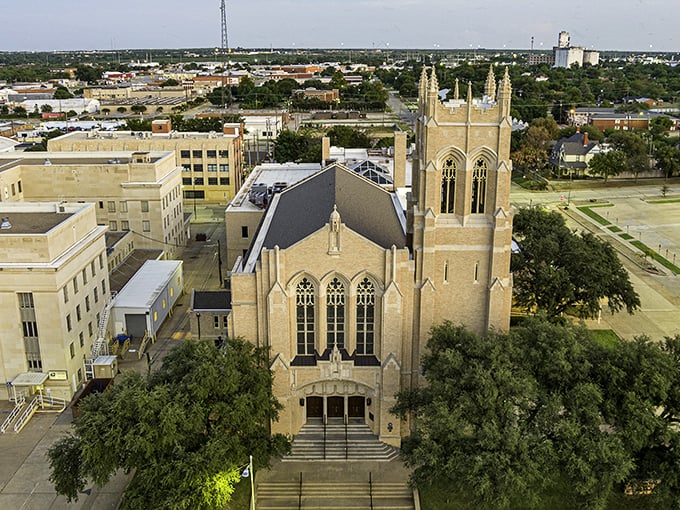 Downtown architecture that makes you want to slow down and appreciate craftsmanship from simpler times.