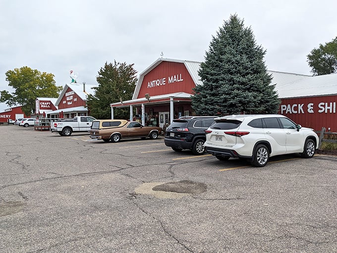 When your antique mall looks like a classic red barn, you know you're in for some authentic rural Americana inside.