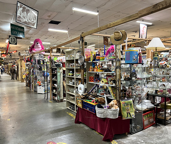 Inside 49 Flea Market, organized booths overflow with collectibles that span generations of American treasures.