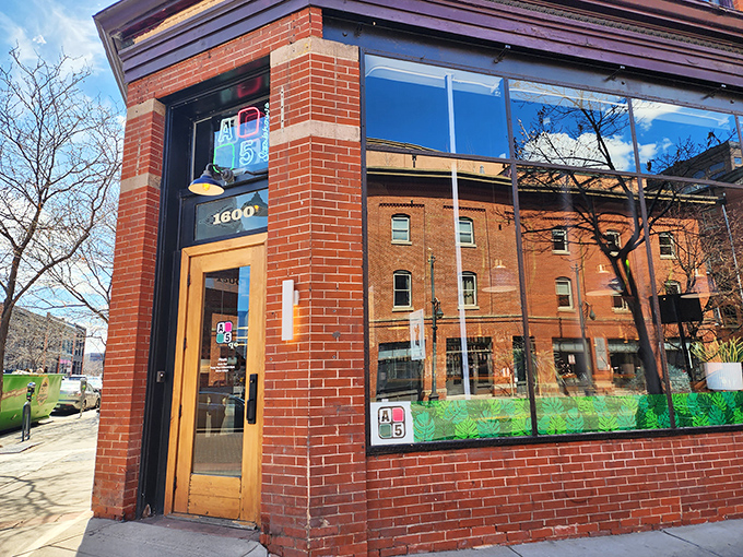 Those large windows invite you into a contemporary steakhouse where tradition meets innovation on every plate.