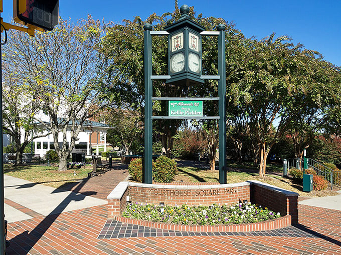 That grand small clock sign commands attention like Marlon Brando in his prime, impossible to ignore and absolutely magnificent.