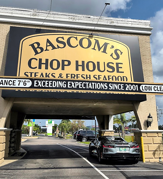 Drive under that sign and you're entering prime rib territory where locals have been gathering for years of deliciousness.