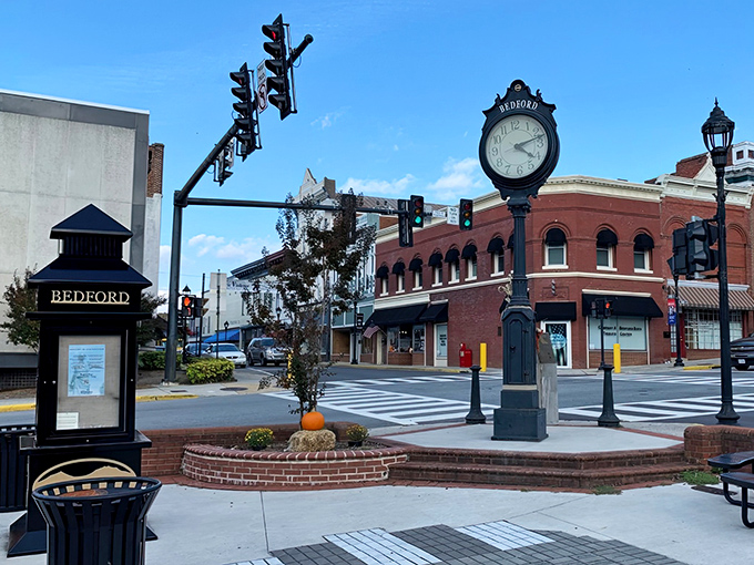 Bedford's town center features a clock that seems to tick a little slower. Time and money both stretch further here.