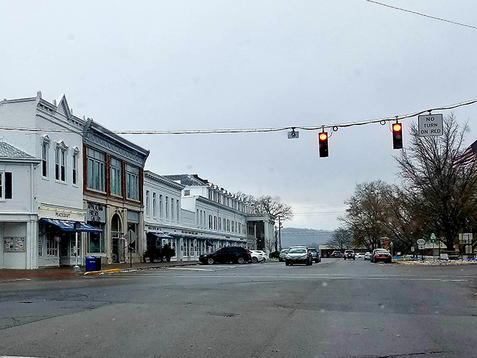 Historic storefronts line Berea&rsquo;s main street, where art, history, and everyday life share the same sidewalk.