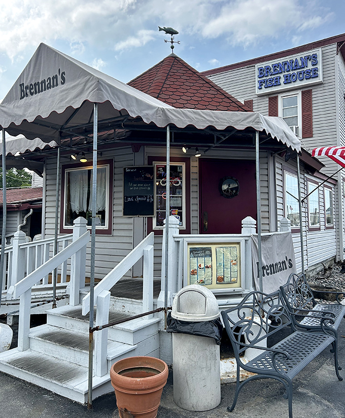 That fish weathervane isn't just decoration - it's pointing you toward some of Ohio's best seafood at Brennan's.