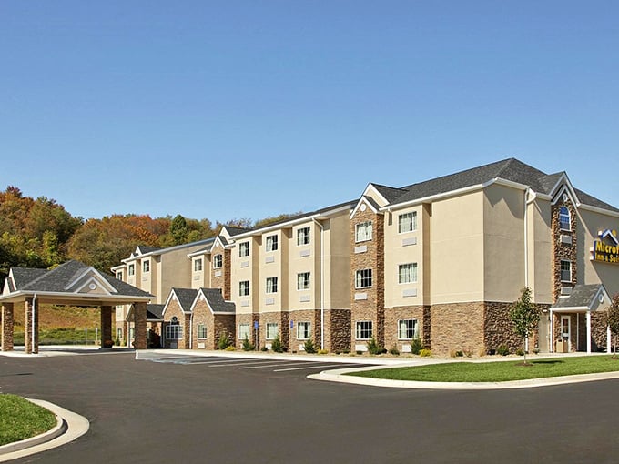 This stone municipal building in Buckhannon means business—literally. Nothing says "we're a real town" quite like impressive government architecture.
