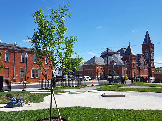 Bucyrus's courthouse stands tall and proud, anchoring the community like a lighthouse guides ships home.