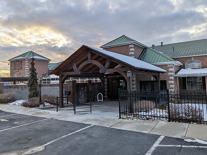 Mountain views tower over suburban comfort like nature's own billboard advertising the good life at fair prices.