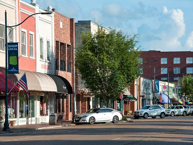 Small-town squares become gathering places where community happens naturally, not by committee or force.