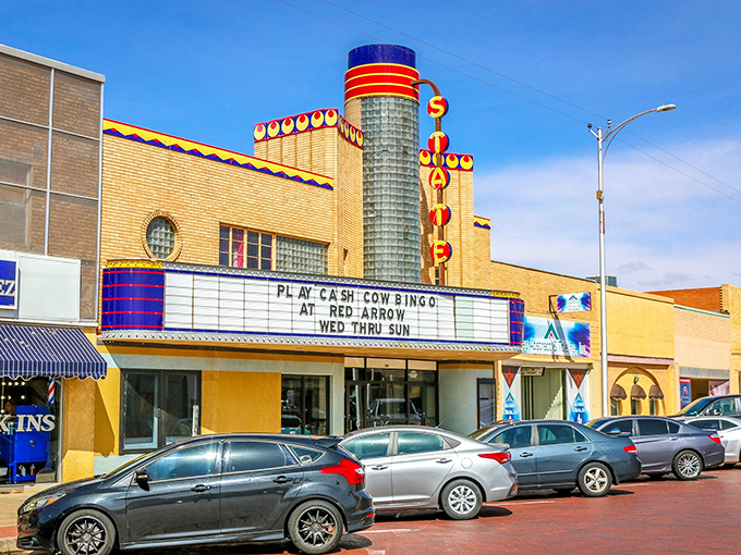 Time stands still along this sunbaked stretch of downtown Clovis, where weathered buildings whisper stories of the Old West.