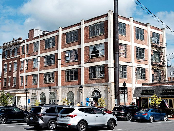 This impressive brick building in Cooperstown shows how industrial architecture can become part of downtown charm.