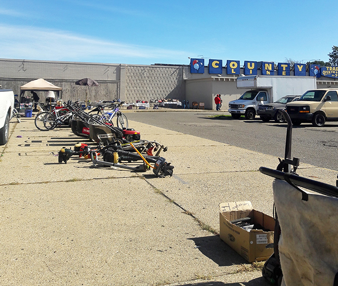 Treasure hunting central! The County Line Trade Center's outdoor displays are like garage sales on steroids.