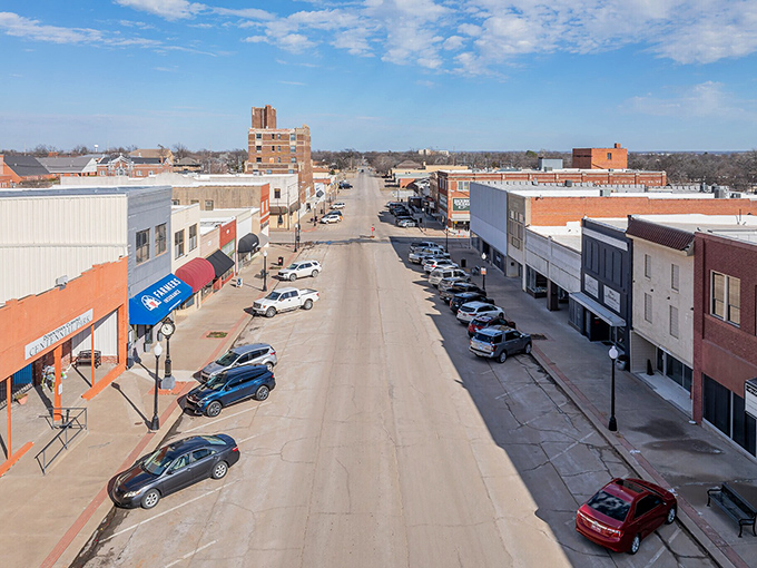 Wide streets and classic storefronts create the perfect backdrop for unhurried living.