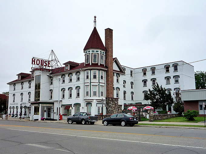 The historic "House" hotel looks like the setting for a Hallmark movie where the main character discovers affordable happiness.