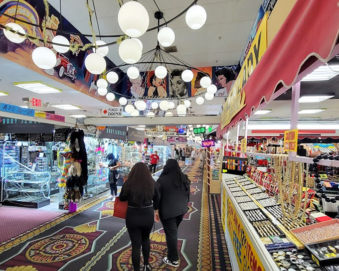 Bright lights and packed aisles where every corner holds another amazing bargain waiting.