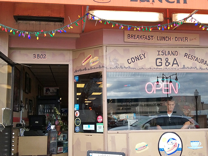 Morning light streams through G&A's windows, illuminating a temple of comfort food where hot dogs reign supreme and calories don't count.