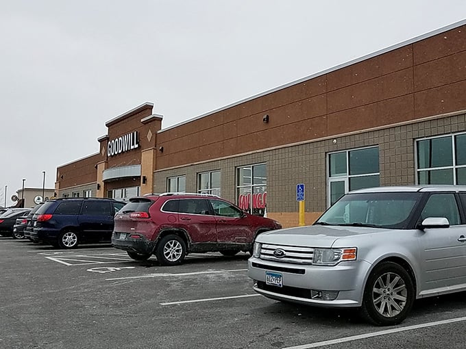Classic brick and clean lines make this Goodwill look like the Carnegie Hall of second chances.