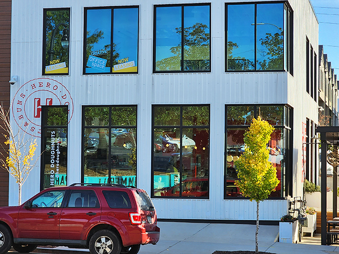 This sleek building brings contemporary cool to the traditional donut shop, proving old favorites can wear new clothes.