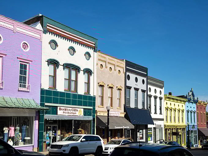 In Harrodsburg, even the street signs seem to move at a gentler pace, unhurried by modern demands.