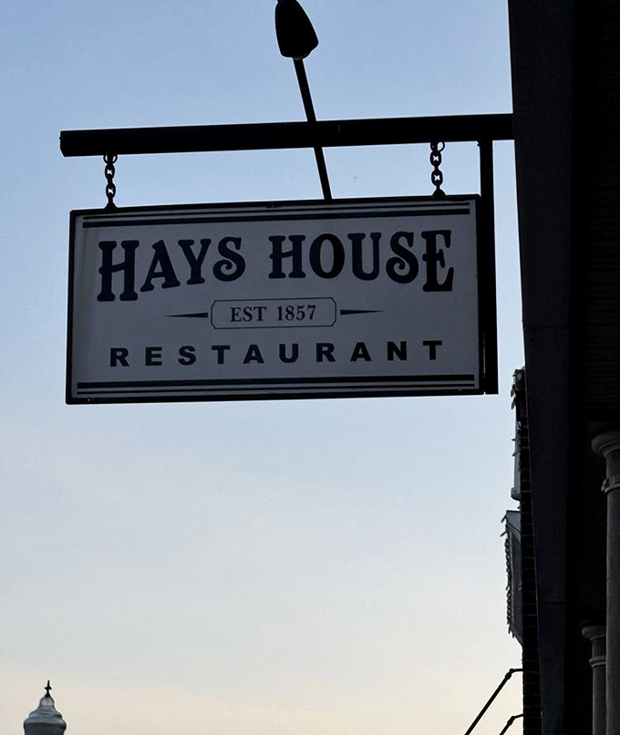 This sign has outlasted empires, or at least several food trends - established when Lincoln was president!