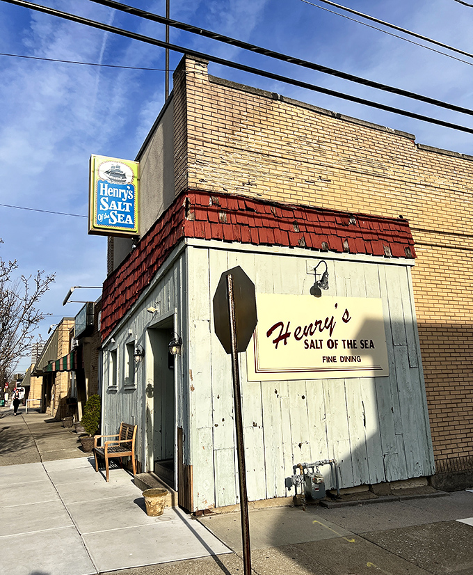 Weathered wood and nautical dreams create the perfect backdrop for landlocked seafood adventures.