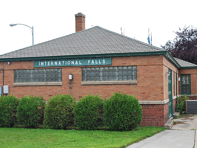 International Falls' charming brick station welcomes visitors to the "Icebox of the Nation" with unexpected warmth and affordability.