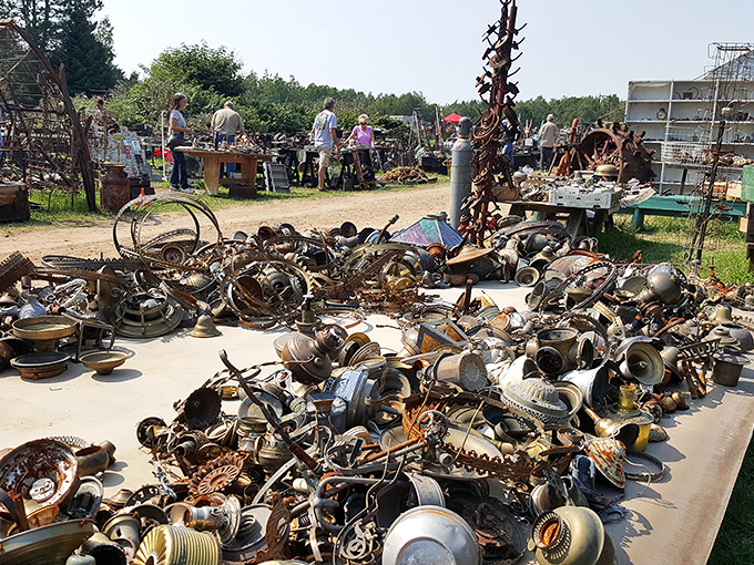 This glorious chaos of metal and memories is where your garage sale dreams come to life.