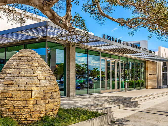 Modern architecture meets world-class art in a setting where the ocean views compete with the galleries inside.