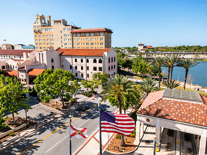 Lakeland's charming buildings stand as testament that Florida retirement doesn't require coastal premiums or tourist-town prices.