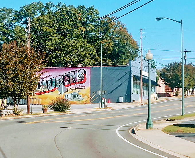 Main Street in Laurens offers a parade of brick buildings where local businesses thrive and real estate remains refreshingly reasonable.
