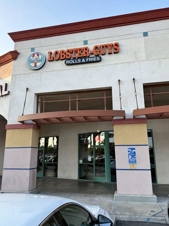 The clean lines of Lobster-Guys' exterior match their no-nonsense approach to great seafood. Rolls and fries&mdash;what more could you want?