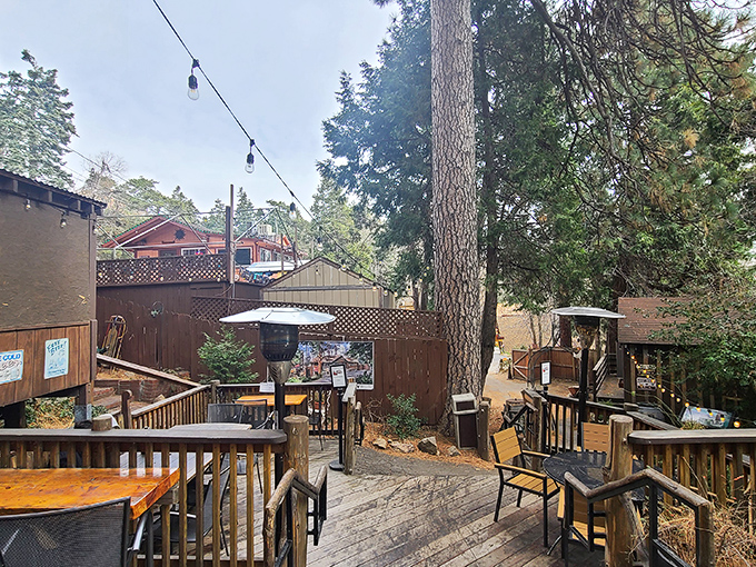 Pizza with a side of mountain magic. LouEddie's outdoor deck is the perfect spot to savor both the view and the pie.