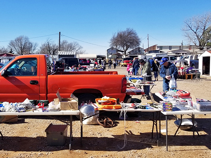 No frills, just deals! Mary's outdoor market is where Oklahomans gather to turn $40 into armloads of practical finds.