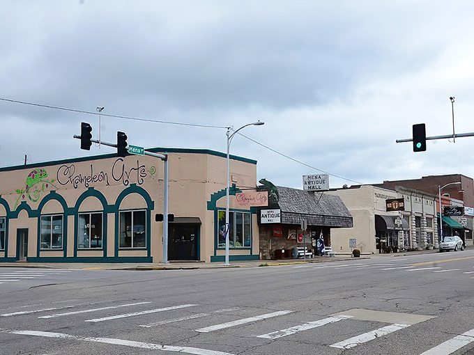 The stunning Ponca Theatre architecture shines golden in sunlight &ndash; small towns preserving historic gems like this truly inspire us!