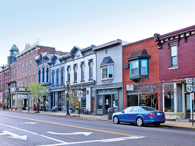 Downtown Millersburg blends vintage architecture with modern life, where colorful storefronts line the streets of Ohio&rsquo;s Amish Country.
