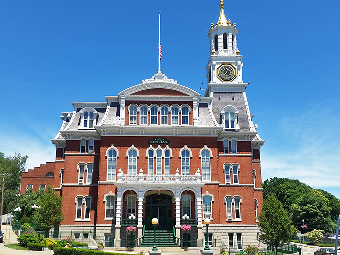 City Hall stands magnificent in red brick glory, showing Windham County how government buildings should look when they mean business.