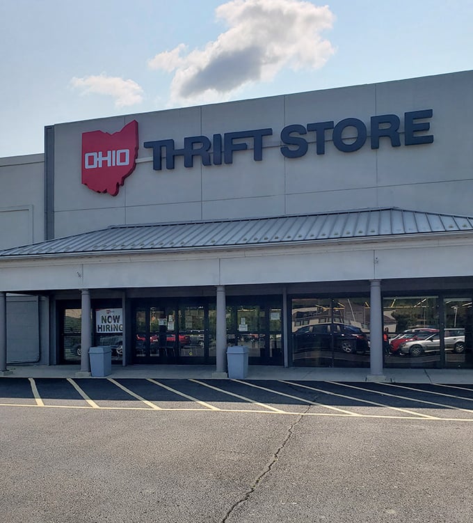 Modern storefront meets classic thrift store charm - like finding your favorite childhood store all grown up.