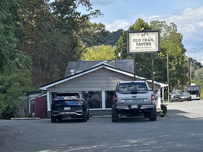 This unassuming tavern might be easy to miss, but locals know it hides prime rib worth slamming on the brakes for.