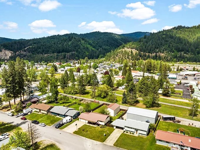 Osburn's town center features beautiful architecture without the big-city price tag. History and affordability in one package!