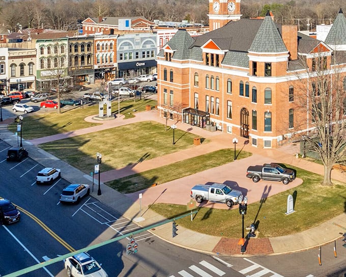 The beautiful courthouse square in Paris showcases classic Tennessee architecture where community gatherings have happened for generations.