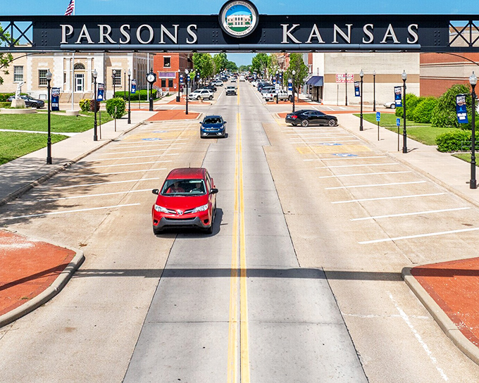 Parsons welcomes you with open arms&mdash;and a literal welcoming arch spanning Main Street that says, "Slow down, friend. You've arrived somewhere special."