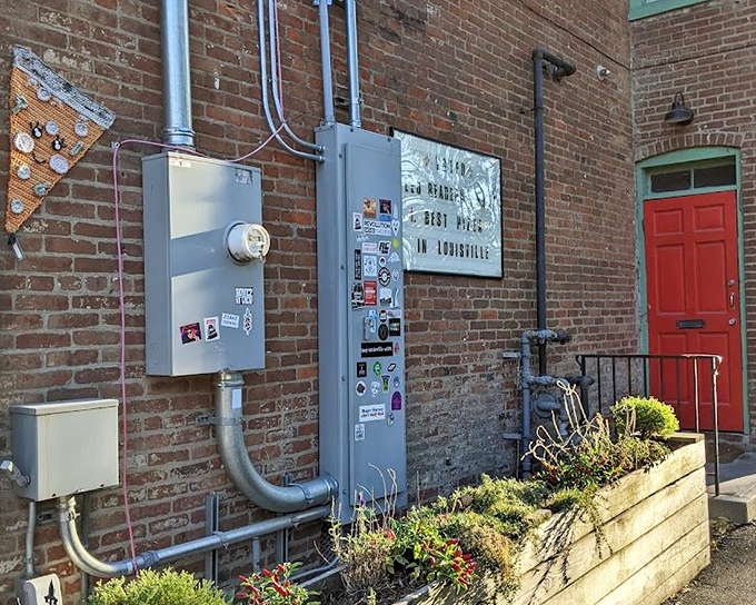 Brick walls and outdoor seating - Pizza Lupo knows atmosphere matters almost as much as dough.