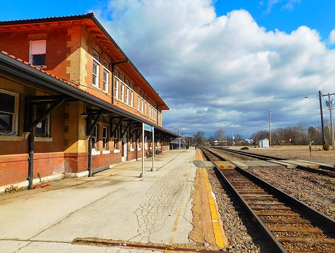 Classic train depot architecture reminds us when travel was an adventure, not just transportation.