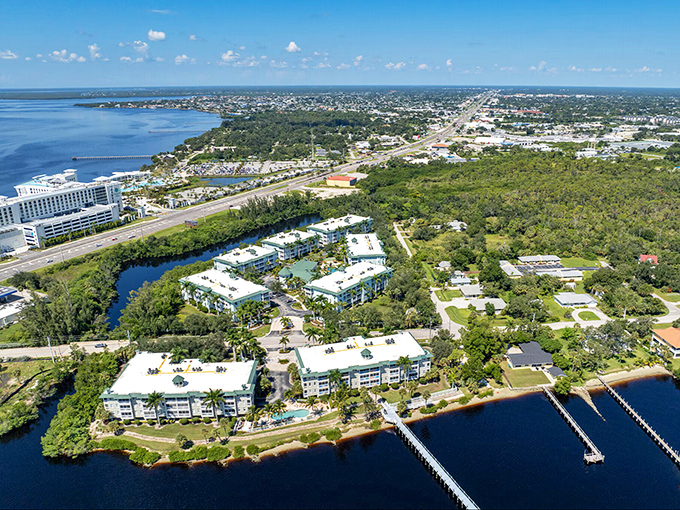 A boater's dream neighborhood where you can literally fish from your backyard and sail to dinner.