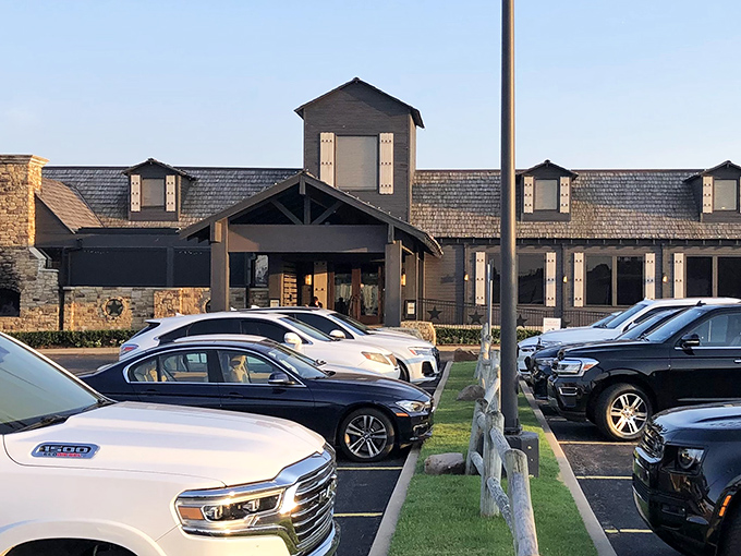 That sprawling ranch-style design promises plenty of room for big appetites and even bigger steaks.