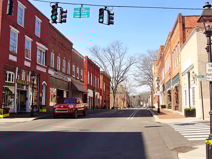 Downtown Rogersville showcases classic American architecture with its red brick buildings and tree-lined streets&mdash;quintessential small-town Tennessee.