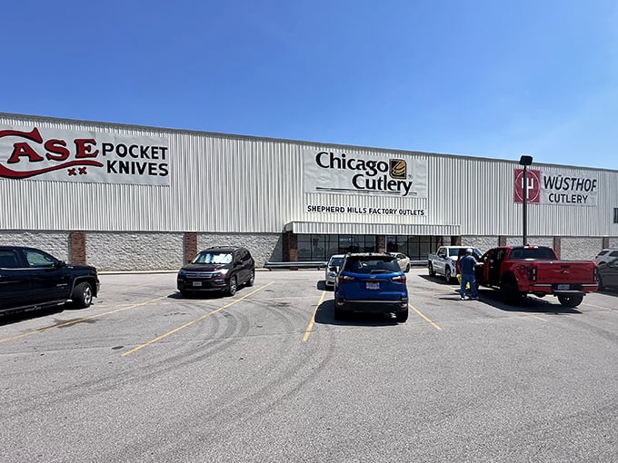 No-frills exterior hides treasure trove of deals inside. Shepherd Hills proves great shopping doesn't need fancy packaging&mdash;just fantastic savings.